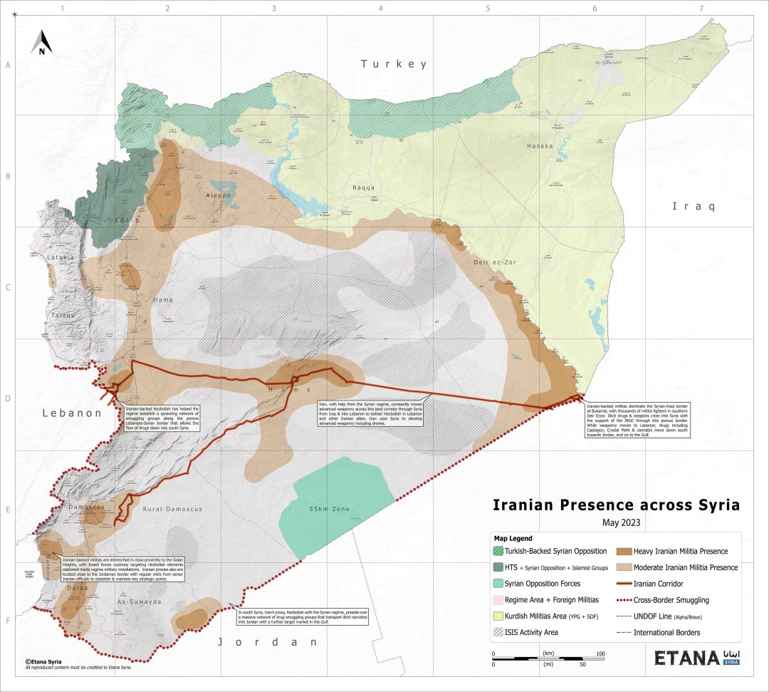 Map: Iran’s Influence across Syria – Etana Syria