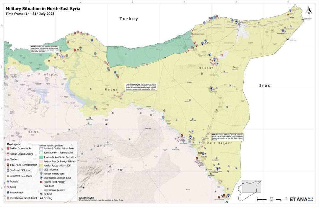 Syria Military Brief: North-East Syria – July 2023 – Etana Syria