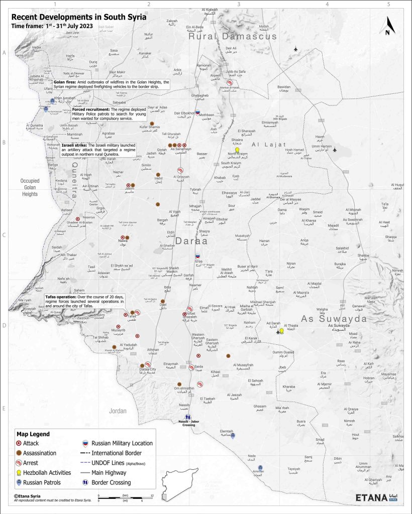Syria Military Brief: South Syria – July 2023 – Etana Syria
