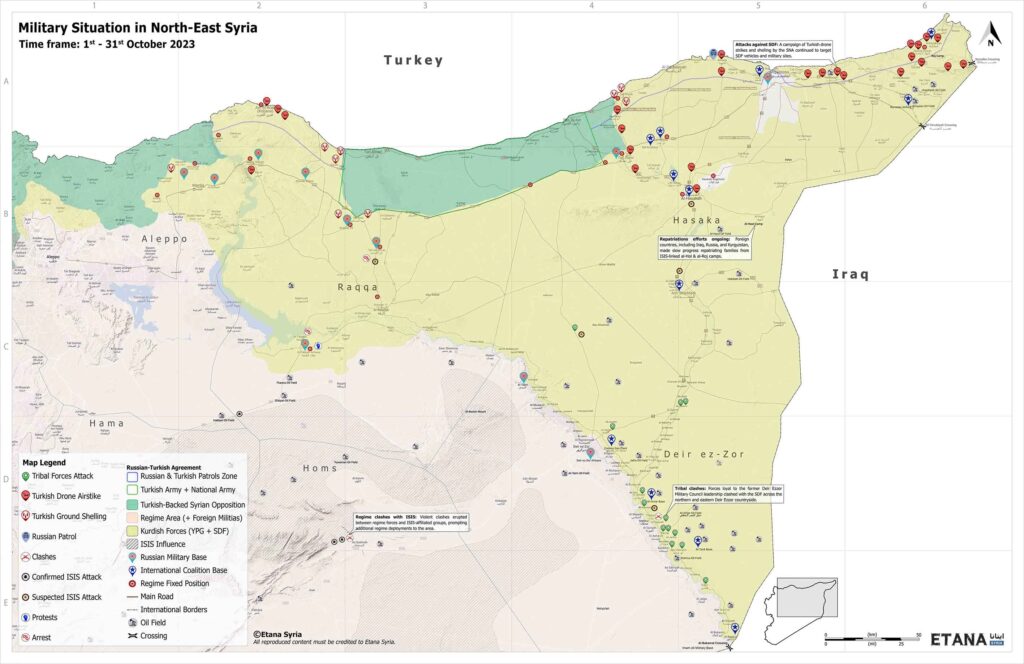 Syria Military Brief: North-East Syria – October 2023 – Etana Syria
